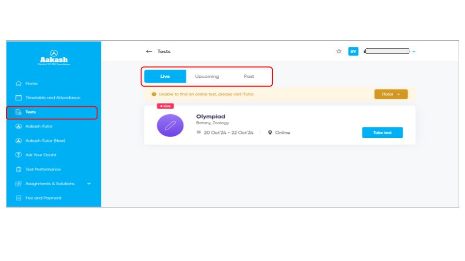 Navigation issue – Aakash